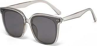 Generic Lunettes De Soleil Plage À Grande Monture For Hommes Conduite For Femmes En Vacances Plein Air(Gray)