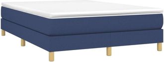 vidaXL Cadre de lit sans matelas bleu 140x190 cm tissu Vidaxl