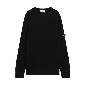 Stone Island Schwarzer Pullover Maglia Girocollo - - Knitwear - Herren - Schwarzk - XL