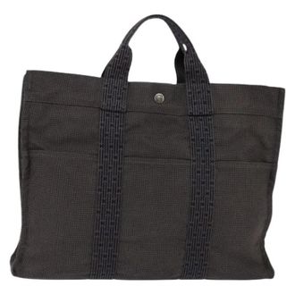 Herm&egrave;s Pre-owned Vintage Canvas Tote Bag - - Pre-owned - Damen - Grau - ONE SIZE