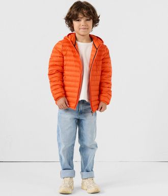 Jott Doudoune l&eacute;g&egrave;re &agrave; capuche enfant Rouge feu Hugo - Taille 2/4A