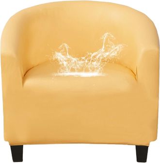 Generic Hoch Elastischer Leder-Sesselbezug, Ölfest Wasserfeste Clubsessel-Schonbezüge mit Elastischem Boden, rutschfest Bezug für Wannensessel für Wohnzimmer 