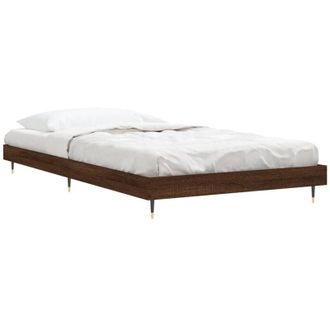 vidaXL Cadre de lit sans matelas ch&ecirc;ne marron 90x200cm bois ing&eacute;nierie Vidaxl