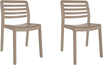 Resol grupo GARBAR Wind Set 2 St&uuml;hle, f&uuml;r den Innenbereich, Au&szlig;enbereich | Garten, Terrasse, Balkon, Wohnzimmer, K&uuml;che, Esszimmer | Design, leicht, stapelba