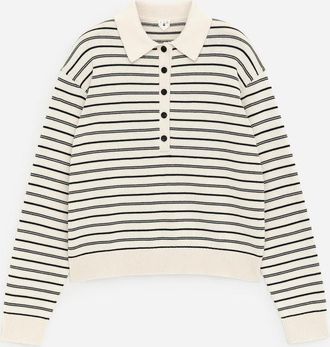 Arket Gestricktes Poloshirt -Beige