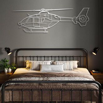 Generic Moderne minimalistische Wanddekoration aus Metall, Hubschrauber-Wanddeko, Flugzeug-Wanddeko, Luftfahrt-Wanddeko f&uuml;r Wohnzimmer, Schlafzimmer, B&uuml;ro, Pi