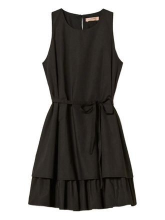Twin-Set robe courte à taille ceinturée - Noir