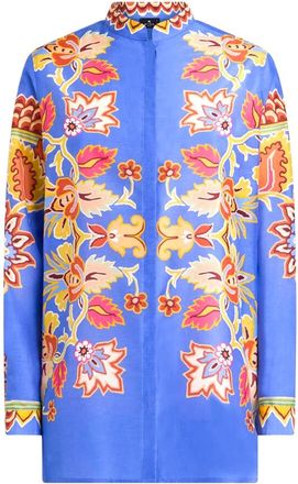Etro Femme, Blouses et Chemises, Multicolore, Taille: 38 FR Chemise en Coton et Soie avec Imprim&eacute;