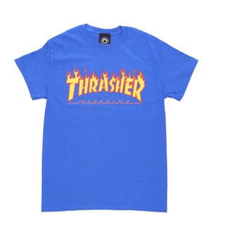 Thrasher Flame Tee Royal Blue T-Shirt - - Tops - Herren - Blau - XL