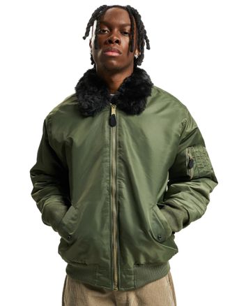 Brandit MA2 Fur Collar Jacket, Farbe: olive, Gr&ouml;&szlig;e: XXL