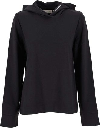 Calvin Klein Jeans Womens Logo Elastic Milano Hoodie J20J224722 Pullover Sweatshirt, Black (Ck Black), 3XL, Schwarz (Ck Black), 3XL