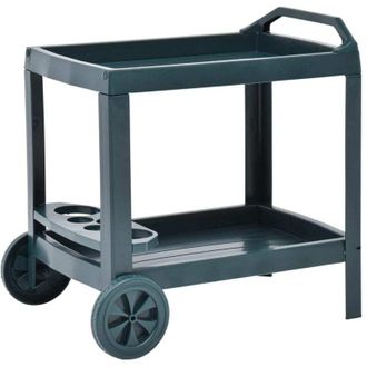 vidaXL Getr&auml;nkewagen Gr&uuml;n 69&times;53&times;72 cm Kunststoff vidaXL