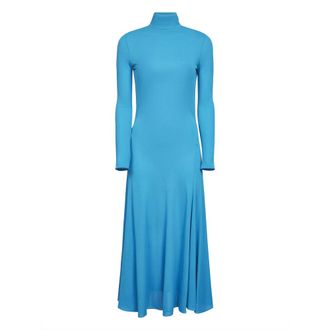 Alaia Fluid Jersey Heart Dress - - Dresses - Damen - Blau - XS