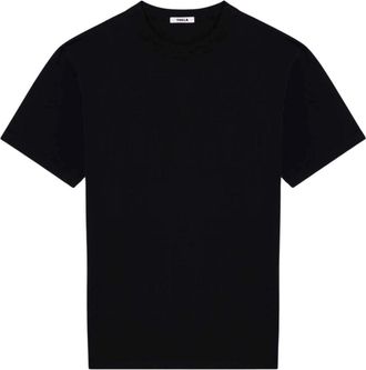 Tekla Homme, Tops, Noir, Taille: 2XS T-shirt &agrave; manches longues et col rond