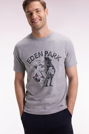 Eden Park T-shirt À Manches Courtes Gris Sérigraphie Coq Xv De France