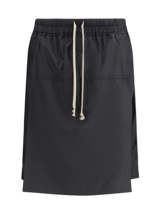 Moncler Kilt-Style Polyester Bermuda Shorts - Black