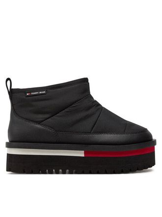 Tommy Jeans Schneeschuhe Tjw Nylon Flatform Boot Wl EN0EN02689 Schwarz