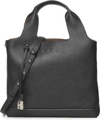 Hogan Femme, Sacs, Noir, Taille: ONE Size Sac à bandoulière en cuir noir avec logo