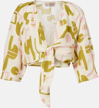 Adriana Degreas Bedrucktes Cropped-Top Balearic