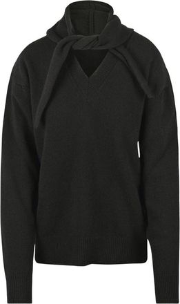 Mauro Grifoni Femme, Pulls, Noir, Taille: 38 FR V-neck Tricots