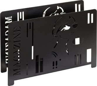 Haku Möbel Zeitungsständer schwarz, Metall - Maße: B 37 cm x H 26 cm x T 12 cm, Style: Modern