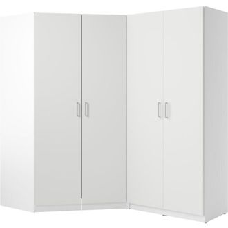 Vente-Unique Armoire dangle 4 portes - L209 cm - Blanc - BELOMY