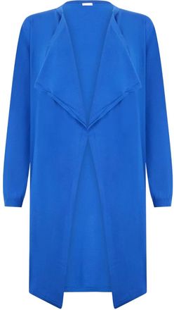 Malo shawl-collar cardi-coat - Blau