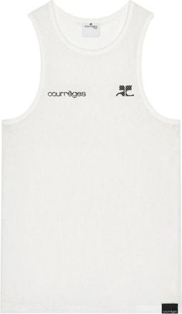 Courr&egrave;ges Homme, Sport, Blanc, Taille: L Logo Graphic Tank Top