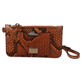 Dolce & Gabbana Pre-owned Tissu petite-maroquinerie - Femme - Pre-owned - Orange - Taille: ONE Size