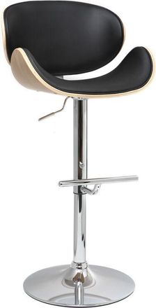 Miliboo Miliboo - Tabouret de bar design noir et bois clair walnut
