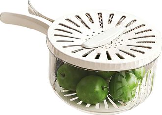 Generic Waschsch&uuml;ssel - 2-in-1 Abtropfer Und Waschsch&uuml;ssel - Beh&auml;lter Zum Abtropfen Von | F&uuml;r Haushalt Restaurant K&uuml;hlschrank Speisekammer K&uuml;chenregal Wohnung