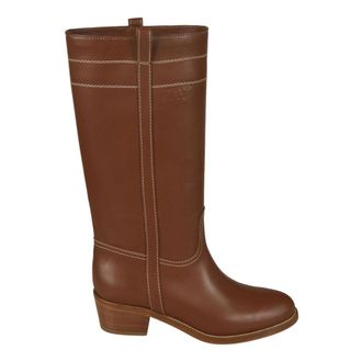 Fay Flache hohe Stiefel - - Shoes - Damen - Braun - 39 EU