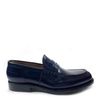 Green George Handgefertigte Blaue Leder Mokassin - - Shoes - Herren - Blau - 41 1/2 EU