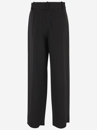 Giorgio Armani Womens Silk Trousers Black