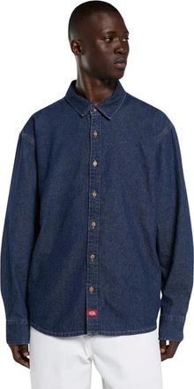 Dickies Homme, Chemises, Bleu, Taille: S Chemise en denim l&eacute;g&egrave;re &agrave; manches longues
