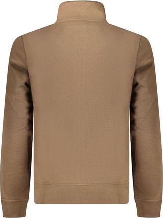 Napapijri Cotton-Blend Zip-Up Sweatshirt - Brown