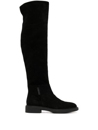 Gianvito Rossi bottines en cuir &agrave; bout rond 30 mm - Noir