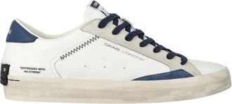 Crime London Homme, Chaussures, Blanc, Taille: 45 EU Distressed Baskets
