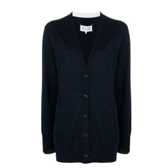 Maison Margiela Femme, Pulls, Bleu, Taille: 36 FR Stitch Cardigan