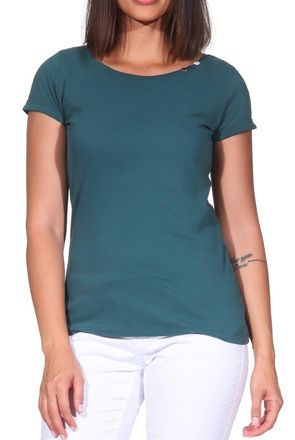 Ragwear Damen T-Shirt Kurzarmshirt Basic Freizeitshirt Fllorah GOTS 2521-10012 Ocean Green (5024) XXL