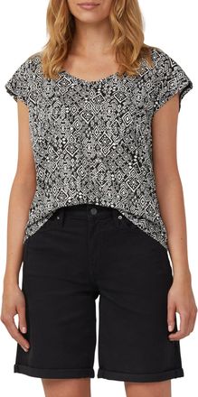 s.Oliver T-Shirt mit weitem Ausschnitt, Cut-Out und Schleife