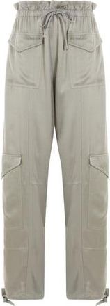 Ganni Pantalon cargo satiné