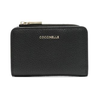 Coccinelle Femme, Accessoires, Noir, Taille: ONE Size Portefeuille en cuir grain&eacute;