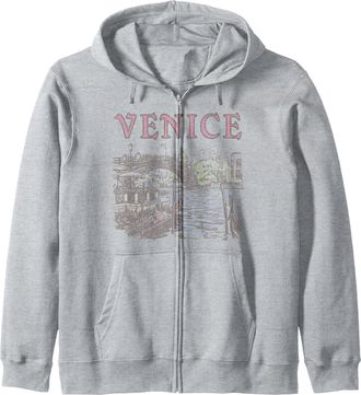 Trendy Apparel Venice Italy Water Way Canals Painting Kapuzenjacke