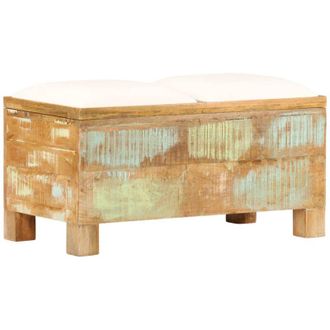 vidaXL Vidaxl - Banc de rangement Bois massif recyclé 80 x 40 x 40 cm