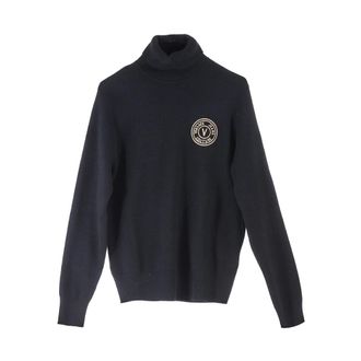 Versace Jeans Couture Maglia Collo Alto V Emblem - - Knitwear - Herren - Schwarzk - L