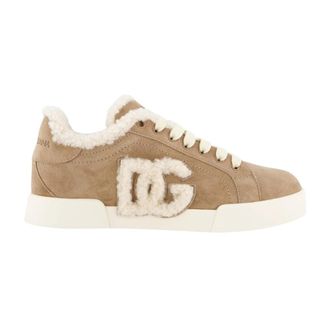 Dolce & Gabbana Beige Portofino Sneakers f&uuml;r Damen - - Shoes - Damen - Beige - 37 EU