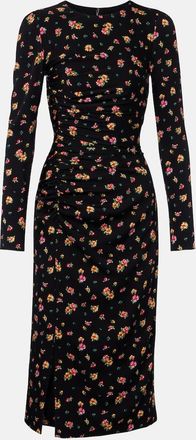 Dolce & Gabbana Bedrucktes Midikleid aus einem Seidengemisch