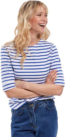 Armor Lux Damen T-Shirt, Wei&szlig; (Dw5 Blanc/Etoile Dw5), 40 EU, Herstellungsgr&ouml;&szlig;e: 2