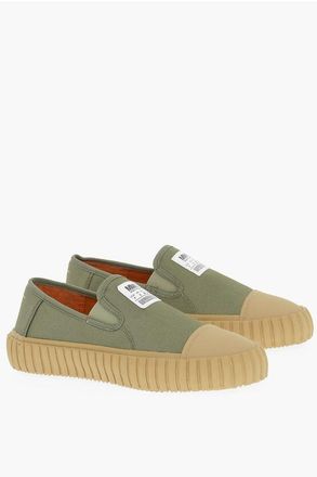 Maison Margiela MM6 Canvas Slip on Sneakers with Contrasting Details size 35